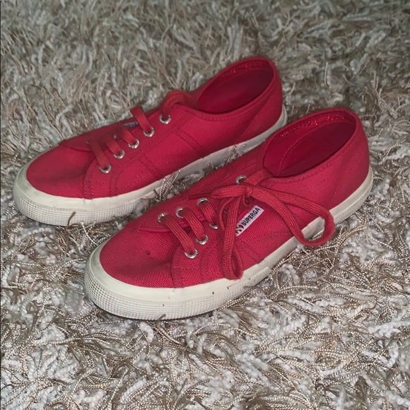 Superga | Shoes | Superga Low Top Sneakers In Red | Poshmark